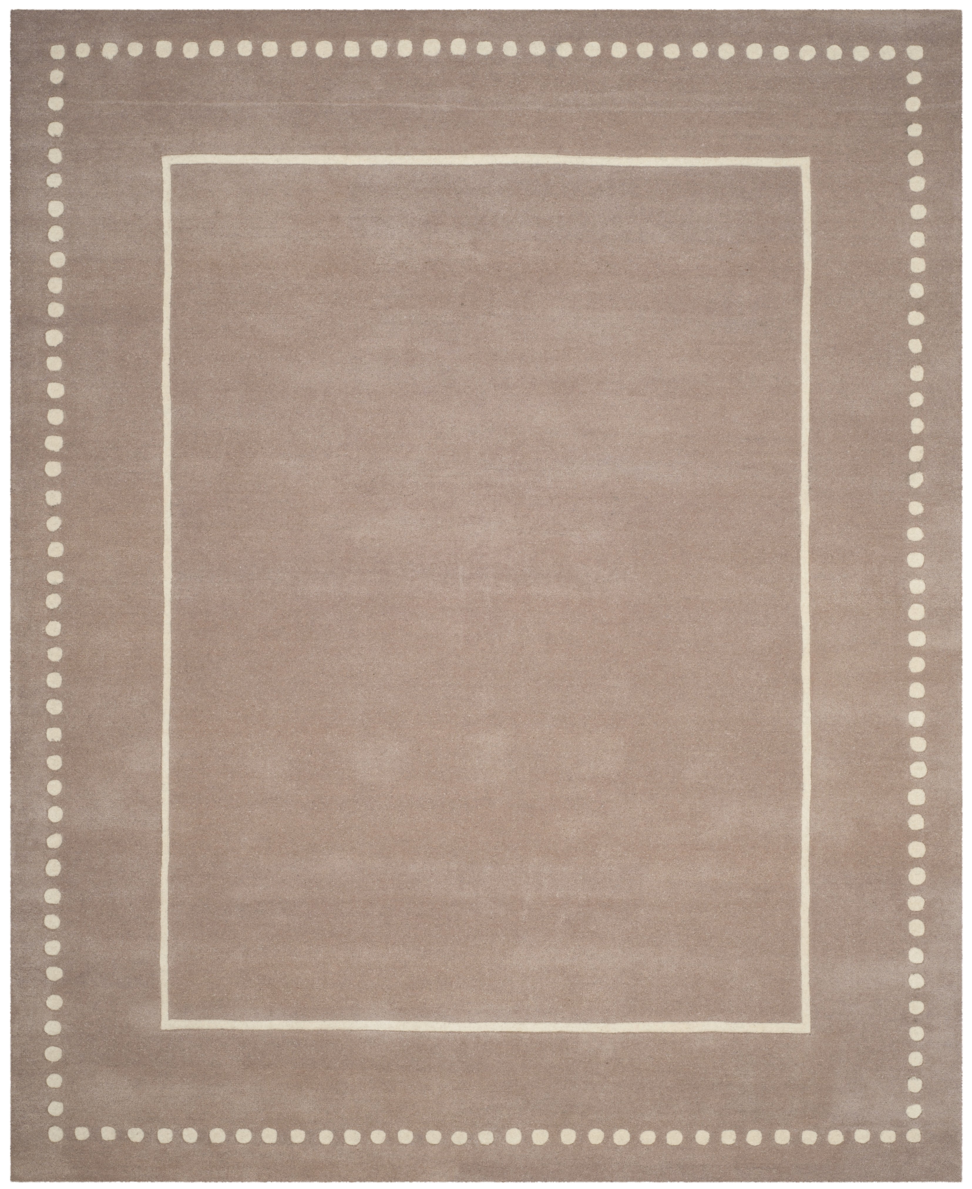 SAFAVIEH Bella Danita Bordered Wool Area Rug, Beige/Ivory, 10' x 14 ...