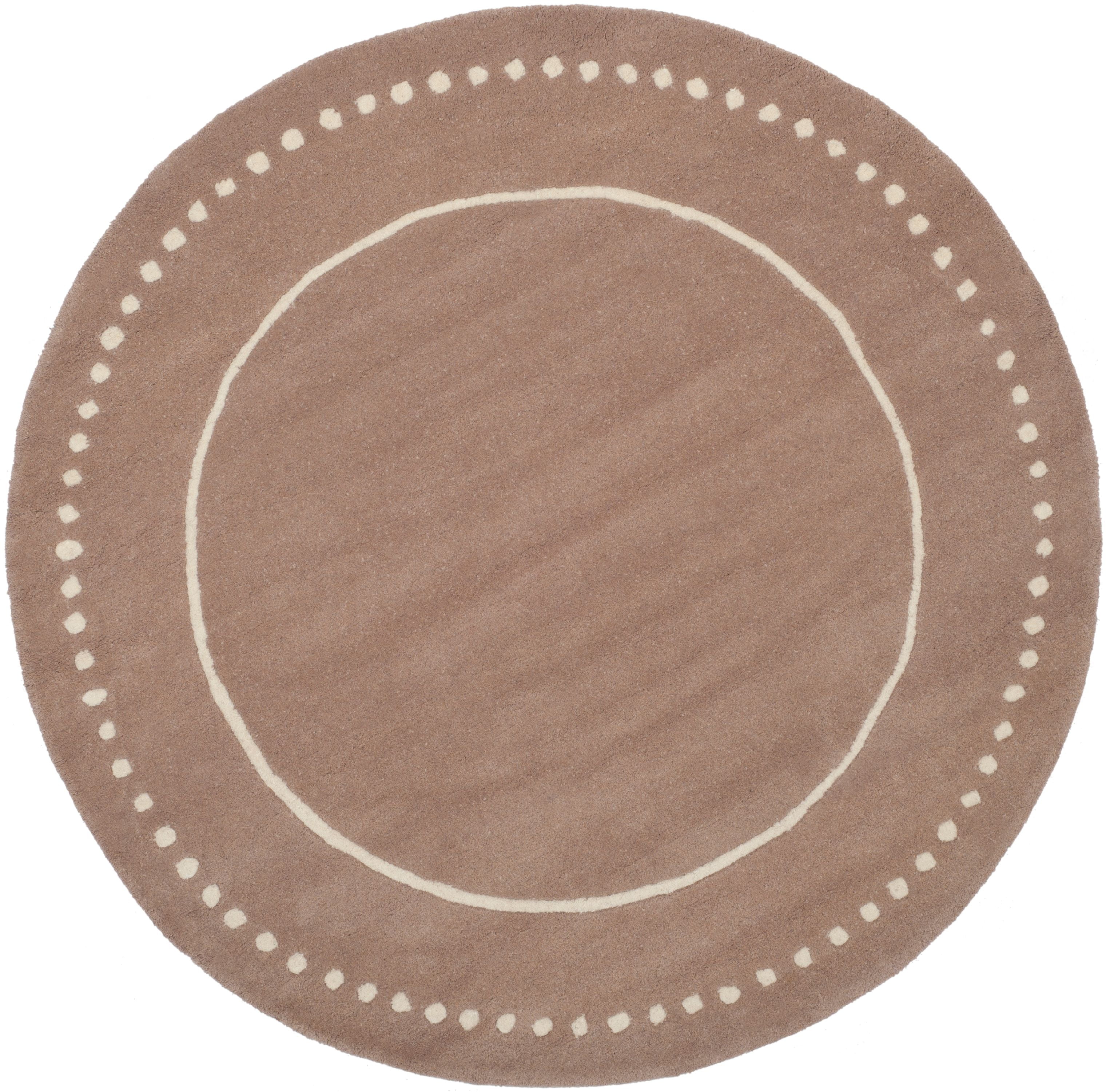 SAFAVIEH Bella Danita Plain Dotted Bordered Wool Area Rug, Beige/Ivory ...