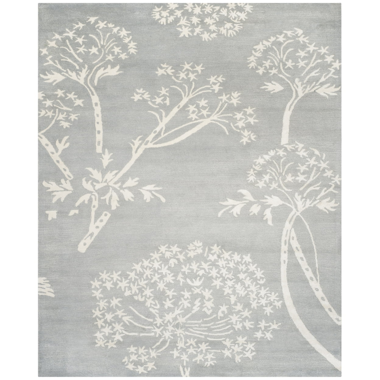 SAFAVIEH Bella Kiro Floral Flowers Wool Area Rug, Light Blue/Ivory, 8 ...