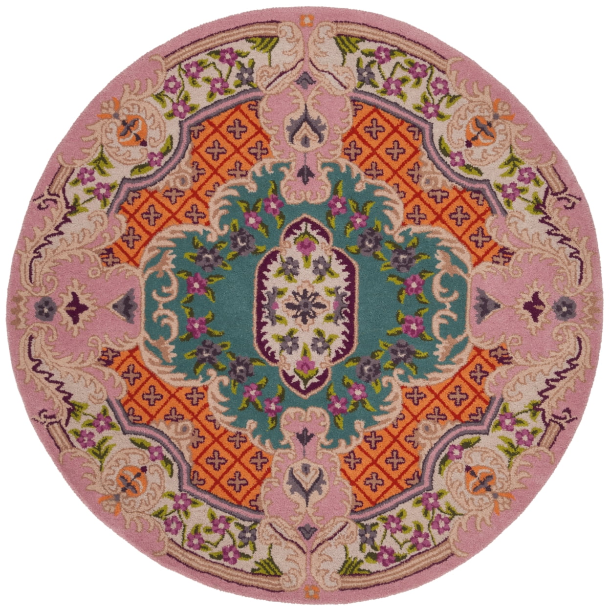 SAFAVIEH Bellagio BLG535M Handmade Blue / Pink Rug - Walmart.com