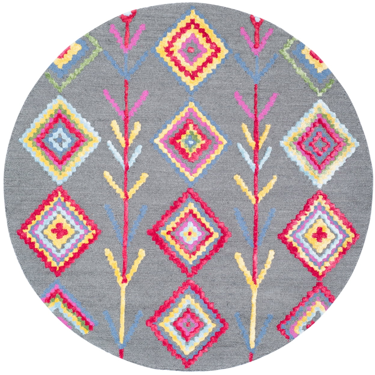SAFAVIEH Bellagio BLG551A Handmade Dark Grey / Multi Rug - Walmart.com