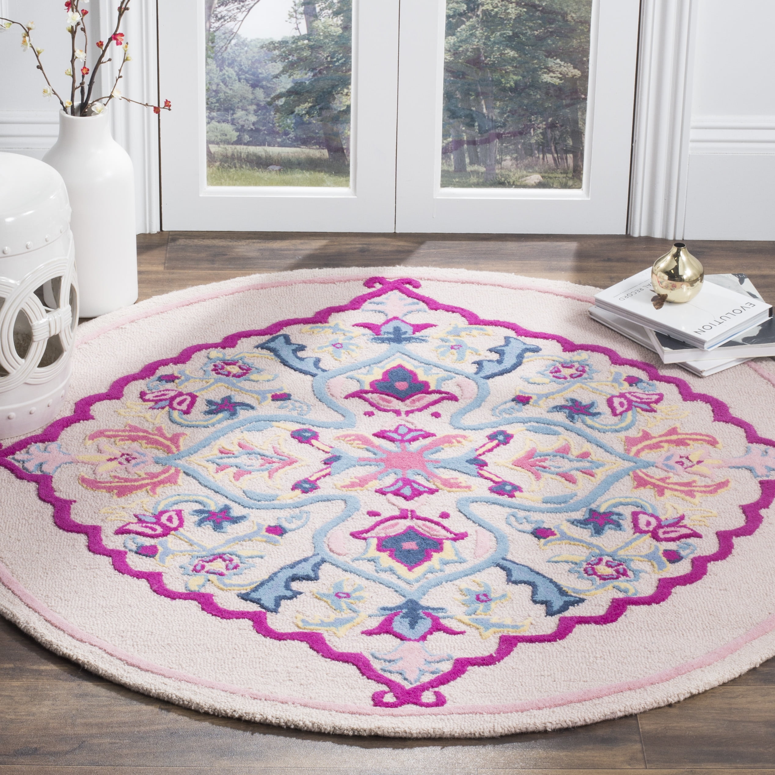 SAFAVIEH Bellagio BLG605E Handmade Light Pink /Multi Rug - Walmart.com