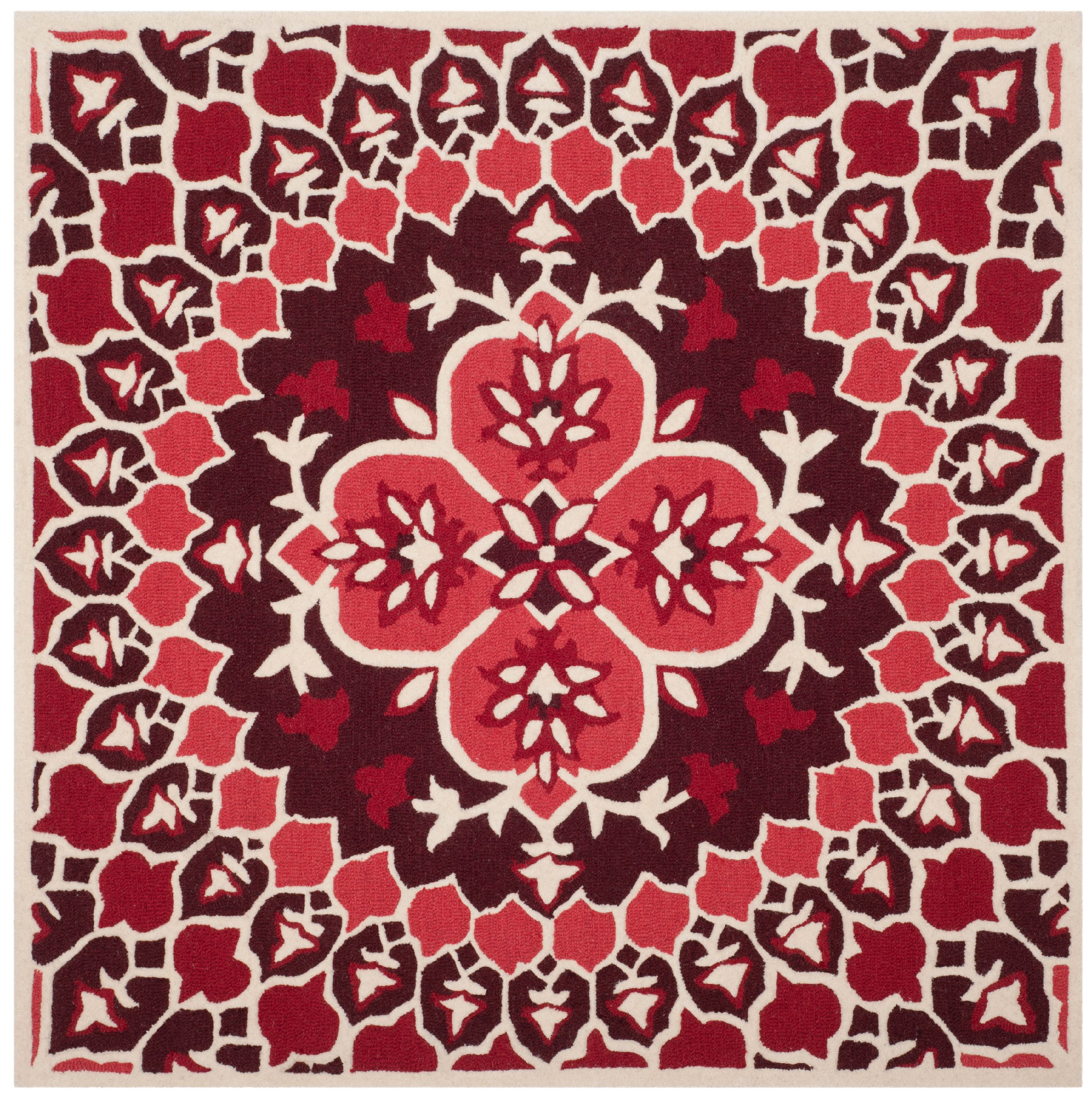 SAFAVIEH Bellagio BLG610K Handmade Red / Ivory Rug - Walmart.com