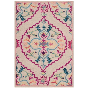 SAFAVIEH Bellagio Charlton Traditional Area Rug, Pink/Navy, 3' x 5 ...