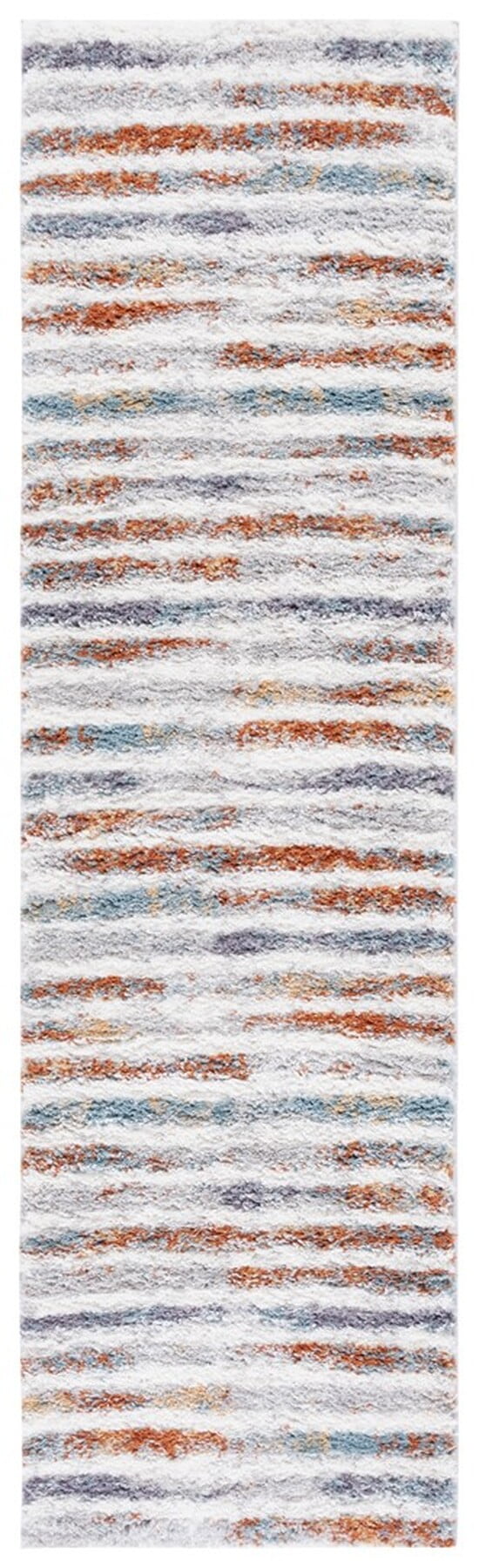 SAFAVIEH Berber Alphonse Abstract Shag Area Rug, 2'3" x 8' Runner, Blue ...