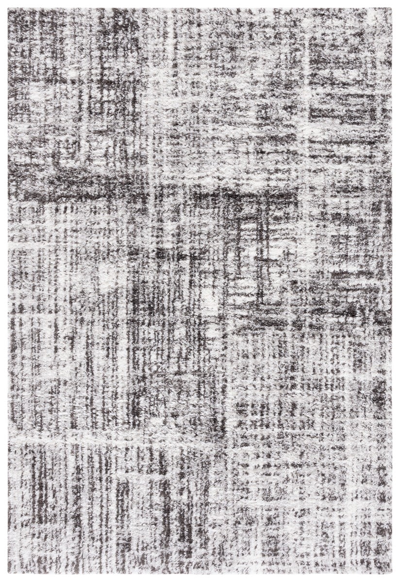 SAFAVIEH Berber Arvel Abstract Shag Area Rug, 8' x 10', Grey/Dark Grey ...