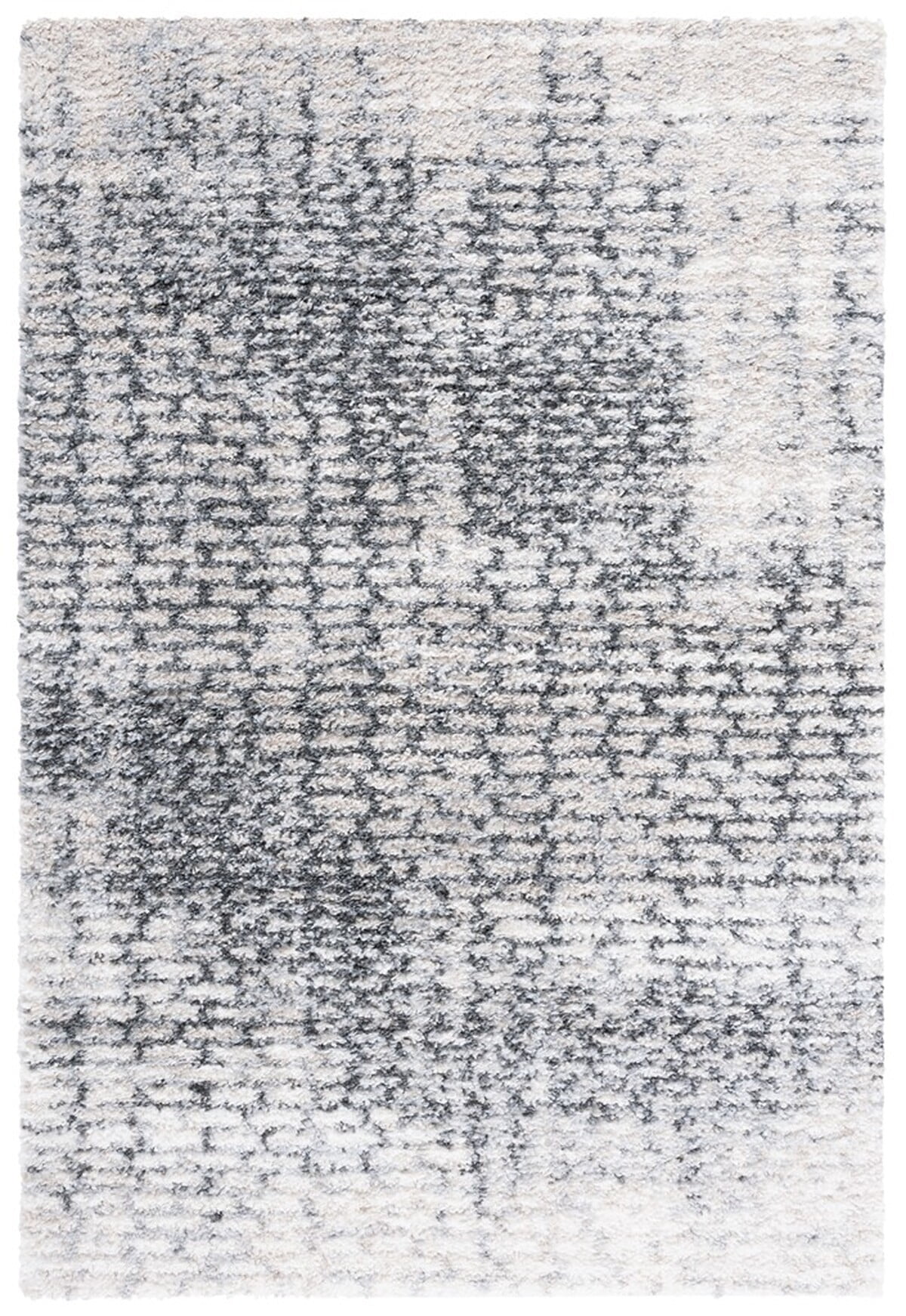 SAFAVIEH Berber Blair Abstract Shag Area Rug, Charcoal/Grey, 5'5" x 7'7 ...