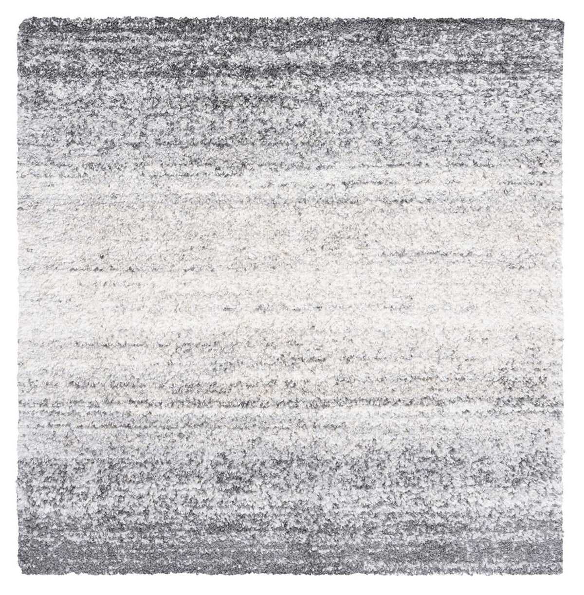 SAFAVIEH Berber Harlow Abstract Shag Area Rug, 6'7" x 6'7" Square, Grey ...