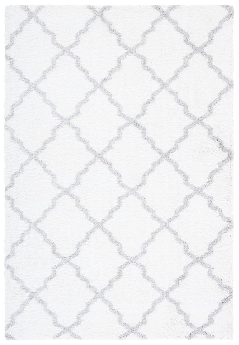 SAFAVIEH Berber Jayme Abstract Shag Area Rug, 9' x 12', Ivory/Light ...