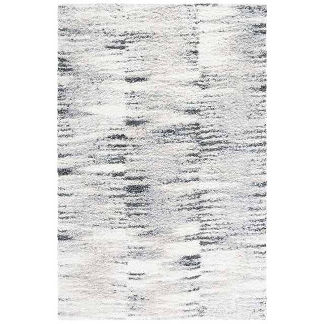 SAFAVIEH Berber Leland Abstract Shag Area Rug, 8' x 10', Grey/Ivory ...