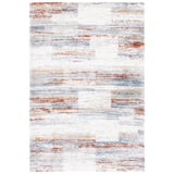 SAFAVIEH Berber Shavonne Abstract Shag Area Rug, 8' x 10', Blue Rust ...
