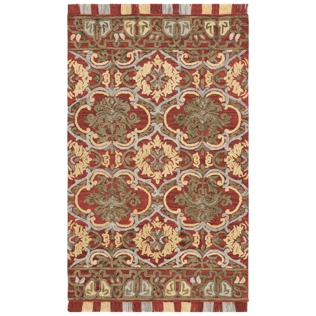 SAFAVIEH Blossom Abram Geometric Area Rug, Red/Gold, 8' x 10' - Walmart.com