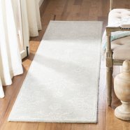 SAFAVIEH Micro-Loop Britton Floral Bordered Wool Area Rug, Pink/Ivory ...