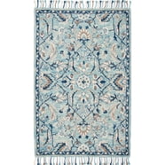 SAFAVIEH Kilim Jasmine Checkered Wool Area Rug, Light Grey/Brown, 5' x ...