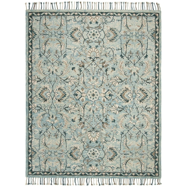 SAFAVIEH Blossom Frona Floral Wool Fringed Area Rug for Living Room ...