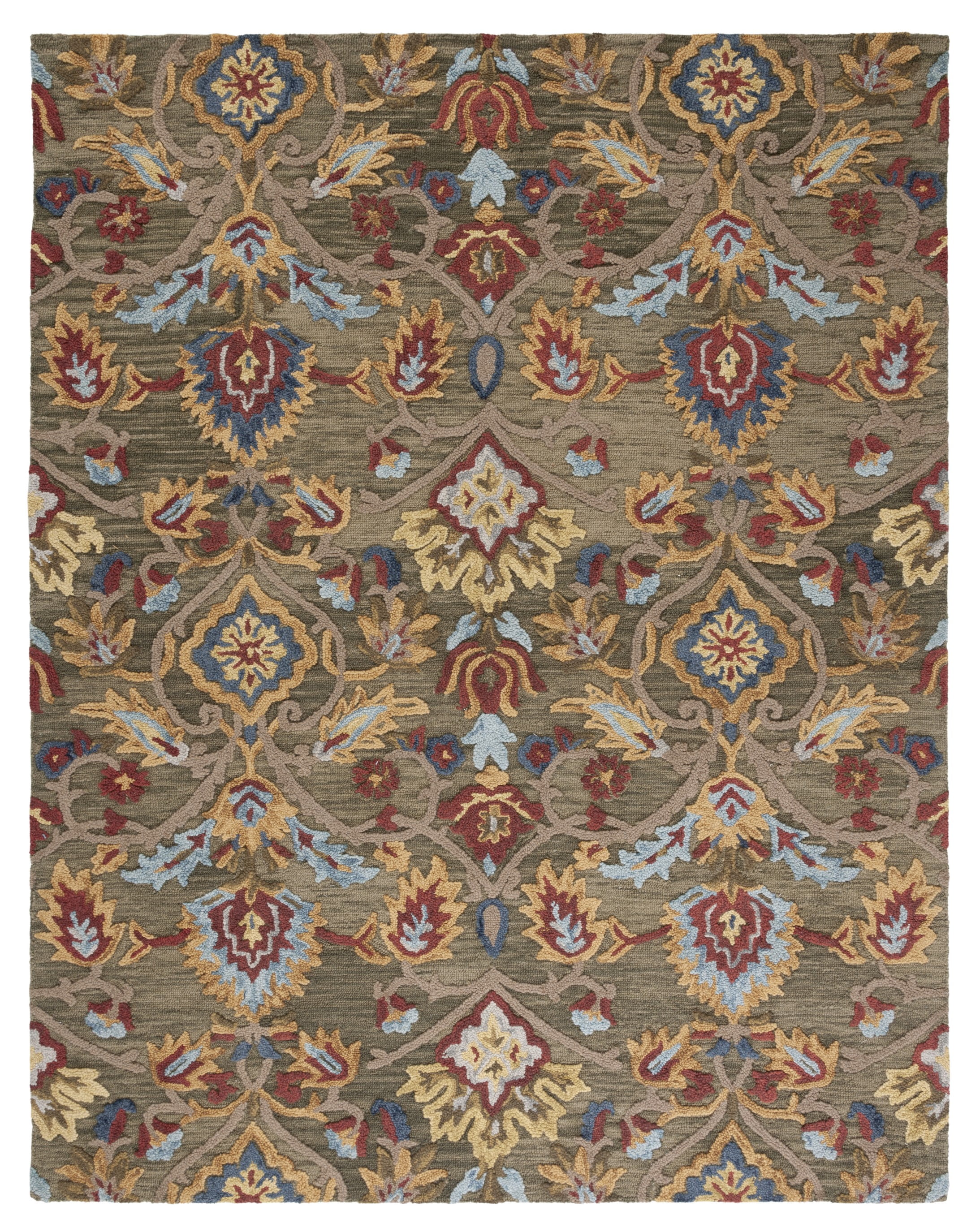"SAFAVIEH Blossom Collection Floral Wool Area Rug for Living Room ...