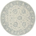 SAFAVIEH Blossom Munya Traditional Wool Area Rug, Ivory/Blue, 6' x 6 ...