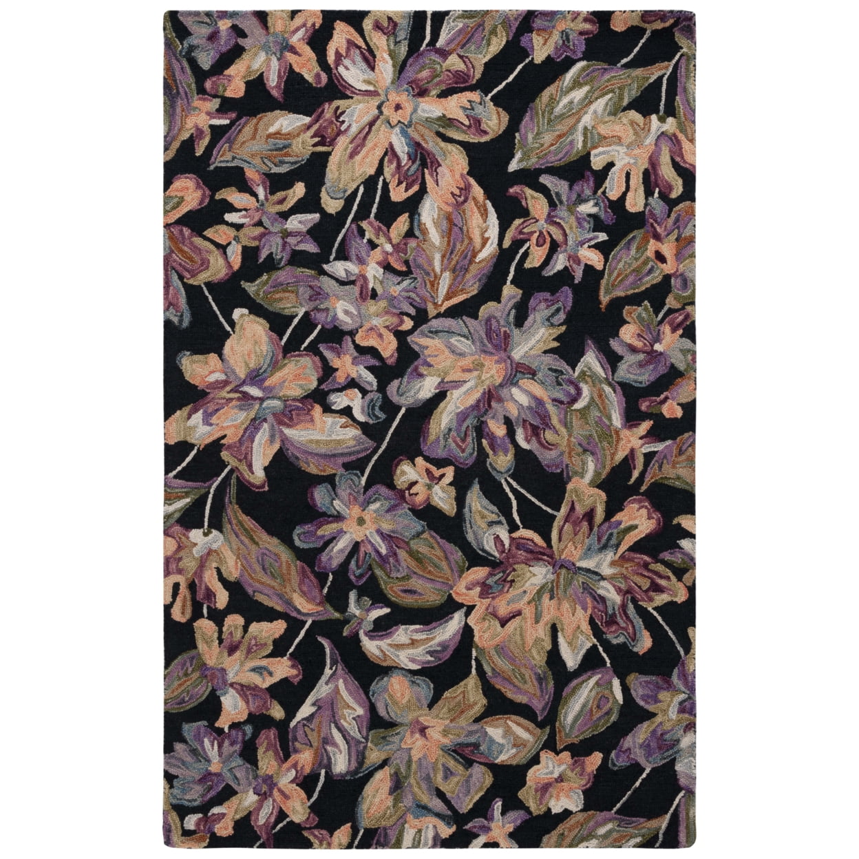 Free Shipping! Safavieh Blossom Floral Runner Rug Black Plum 2'3 x 8 ...
