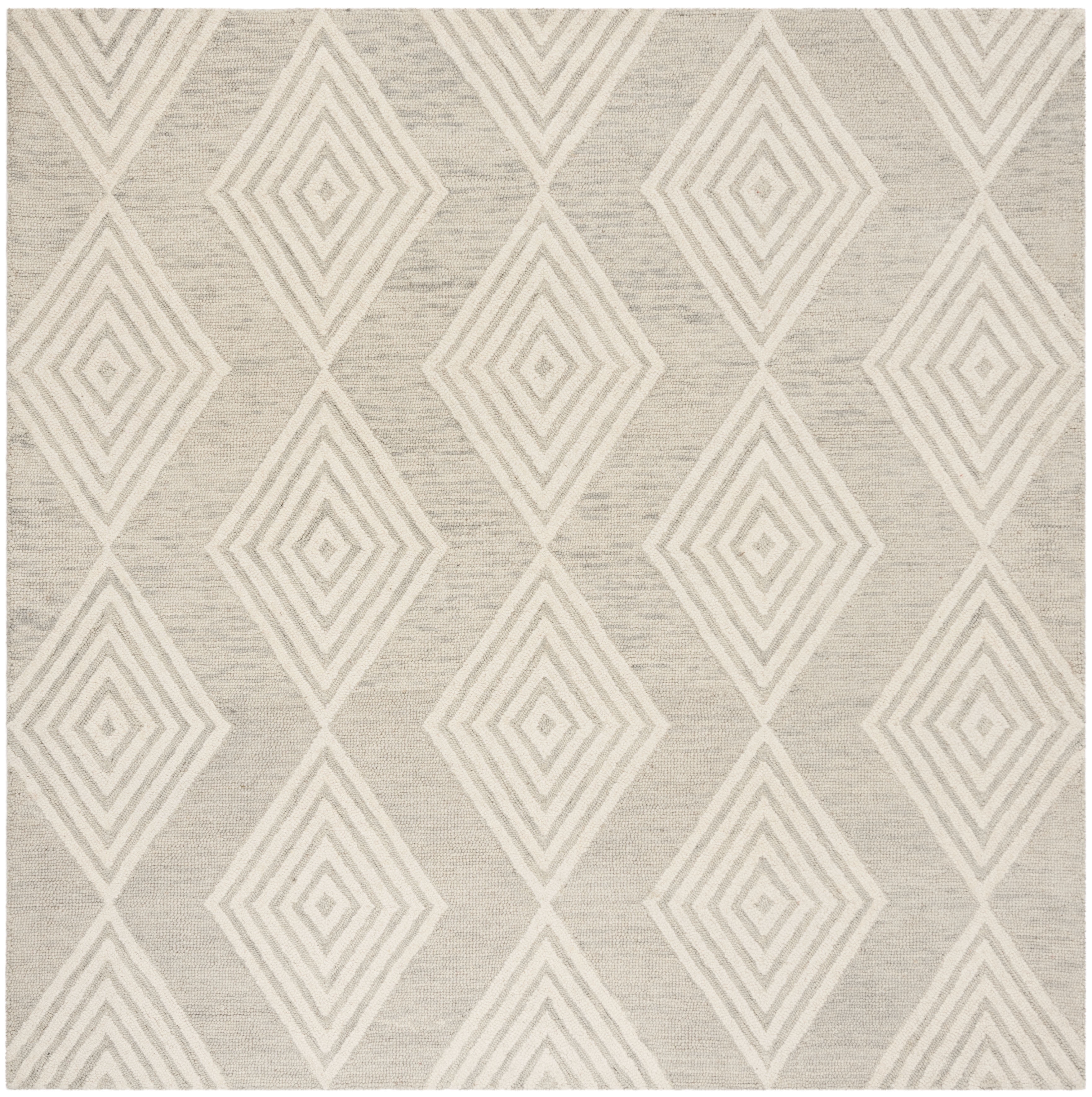 Safavieh Blossom Winston Chevron Handmade Wool Area Rug, Silver/Ivory ...