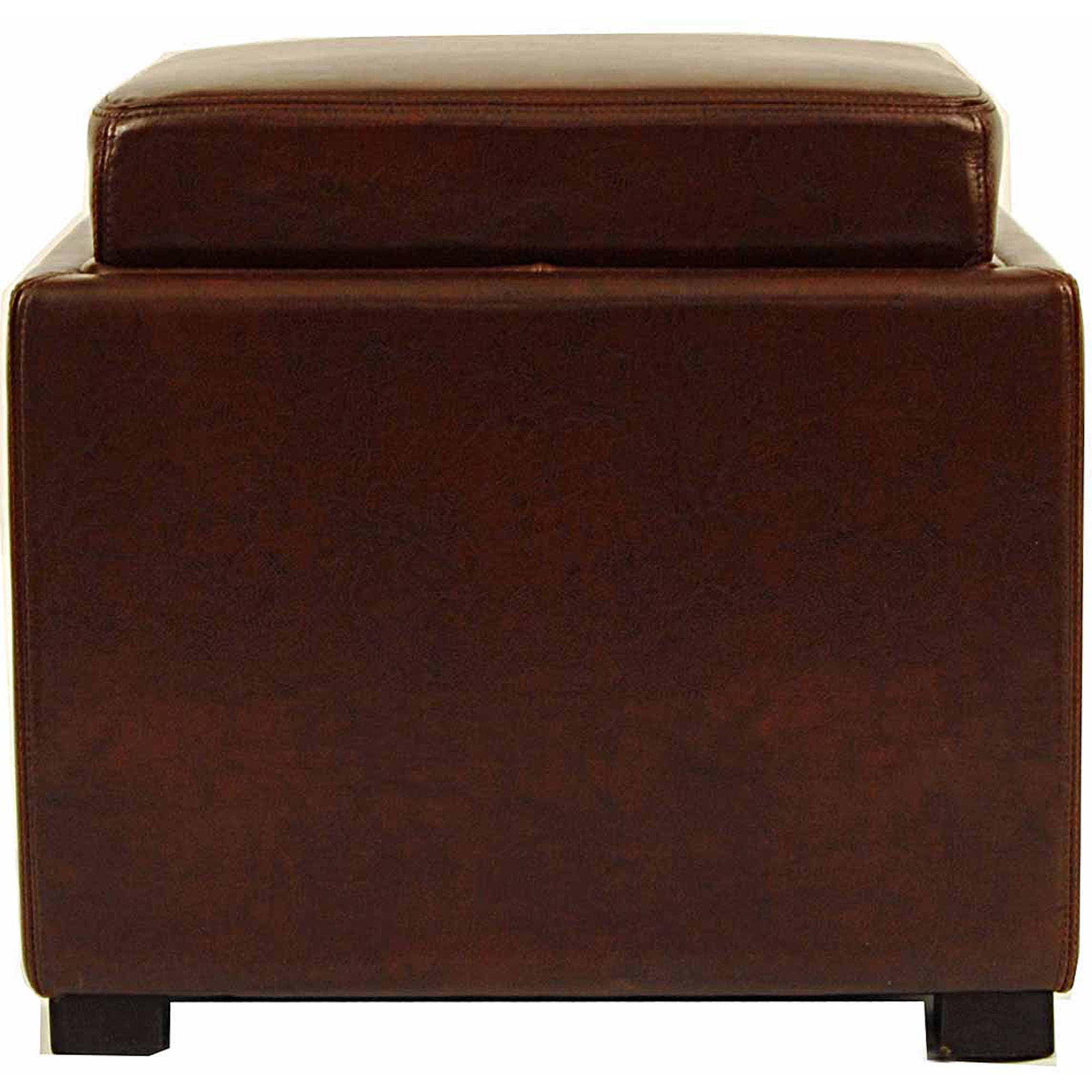 SAFAVIEH Bobbi Modern Glam Single Upholstered Tray Storage Ottoman ...