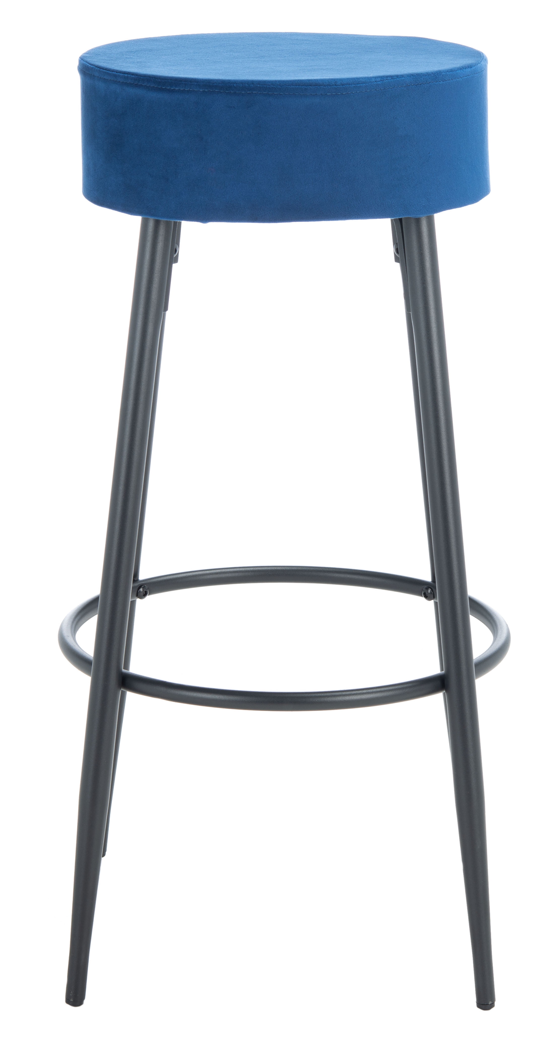 SAFAVIEH Bohden Round Backless Counter Stool, Navy/Black - Walmart.com