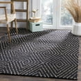 SAFAVIEH Bohemian Caymen Geometric Diamonds Jute Area Rug, Black/Ivory ...