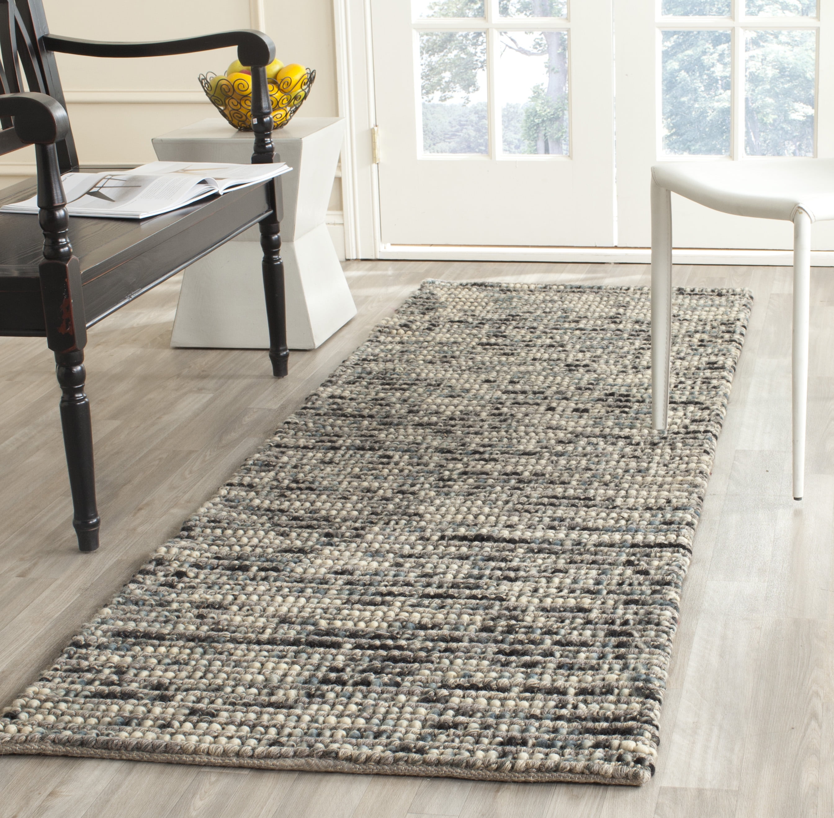 SAFAVIEH Bohemian Nel Transitional Braided Striped Runner Rug, Grey ...