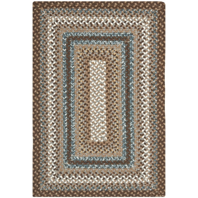SAFAVIEH Braided Angel Colored Bordered Area Rug, Brown/Multi, 3' x 5 ...
