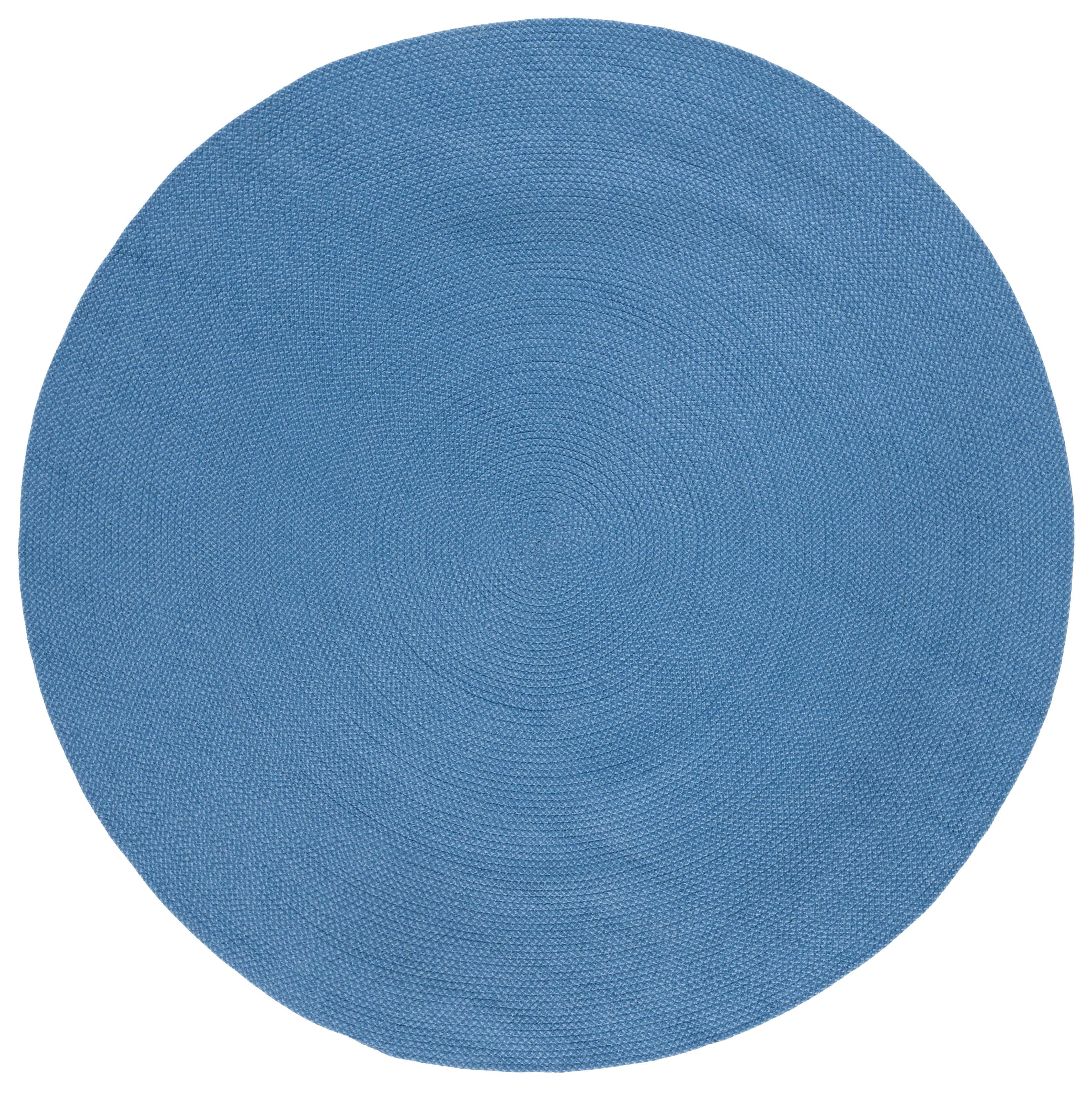 SAFAVIEH Braided Braylon Solid Area Rug, Blue, 4' x 4' Round - Walmart.com