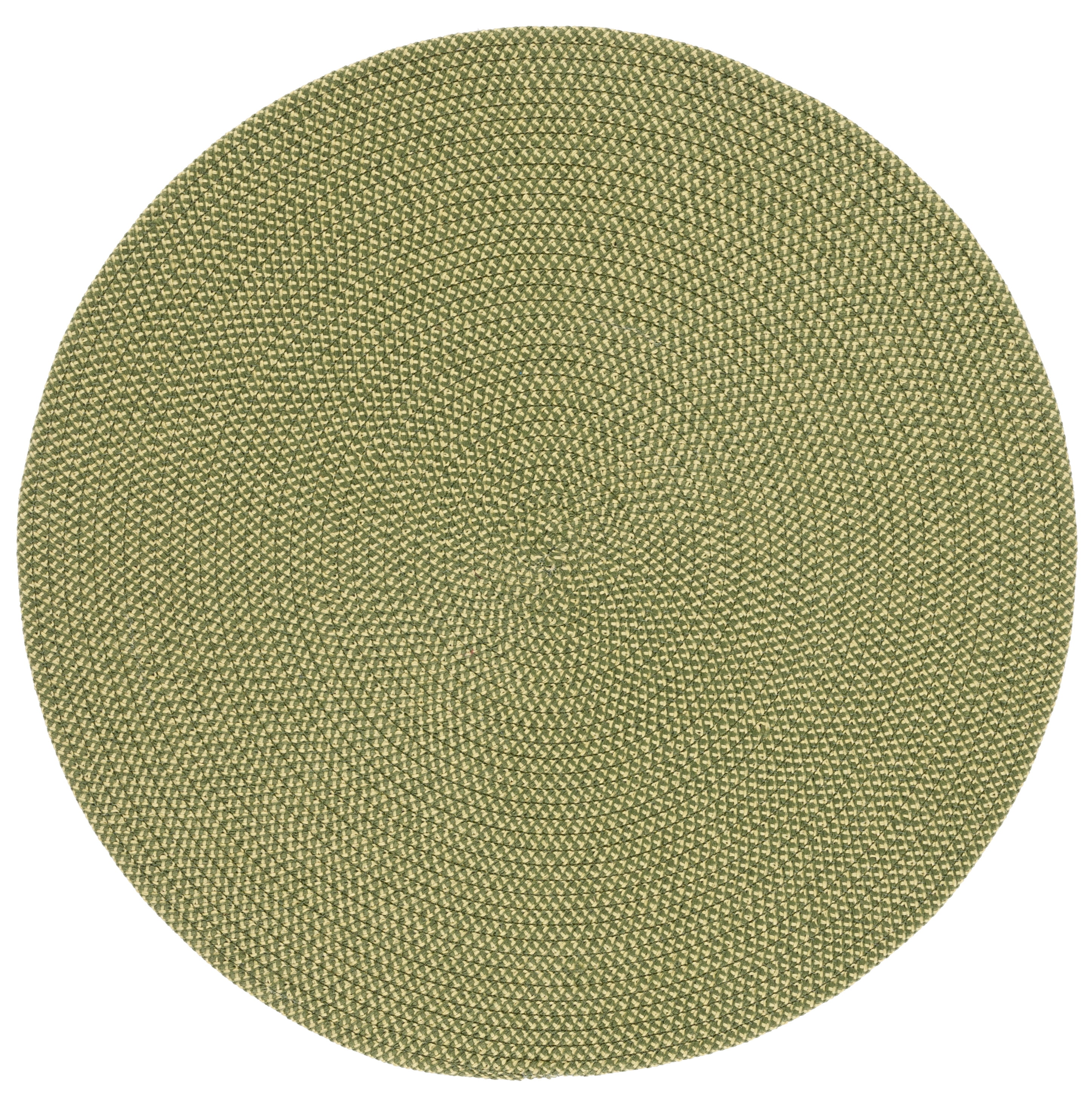 SAFAVIEH Braided Braylon Solid Area Rug, Olive/Green, 3' x 3' Round ...