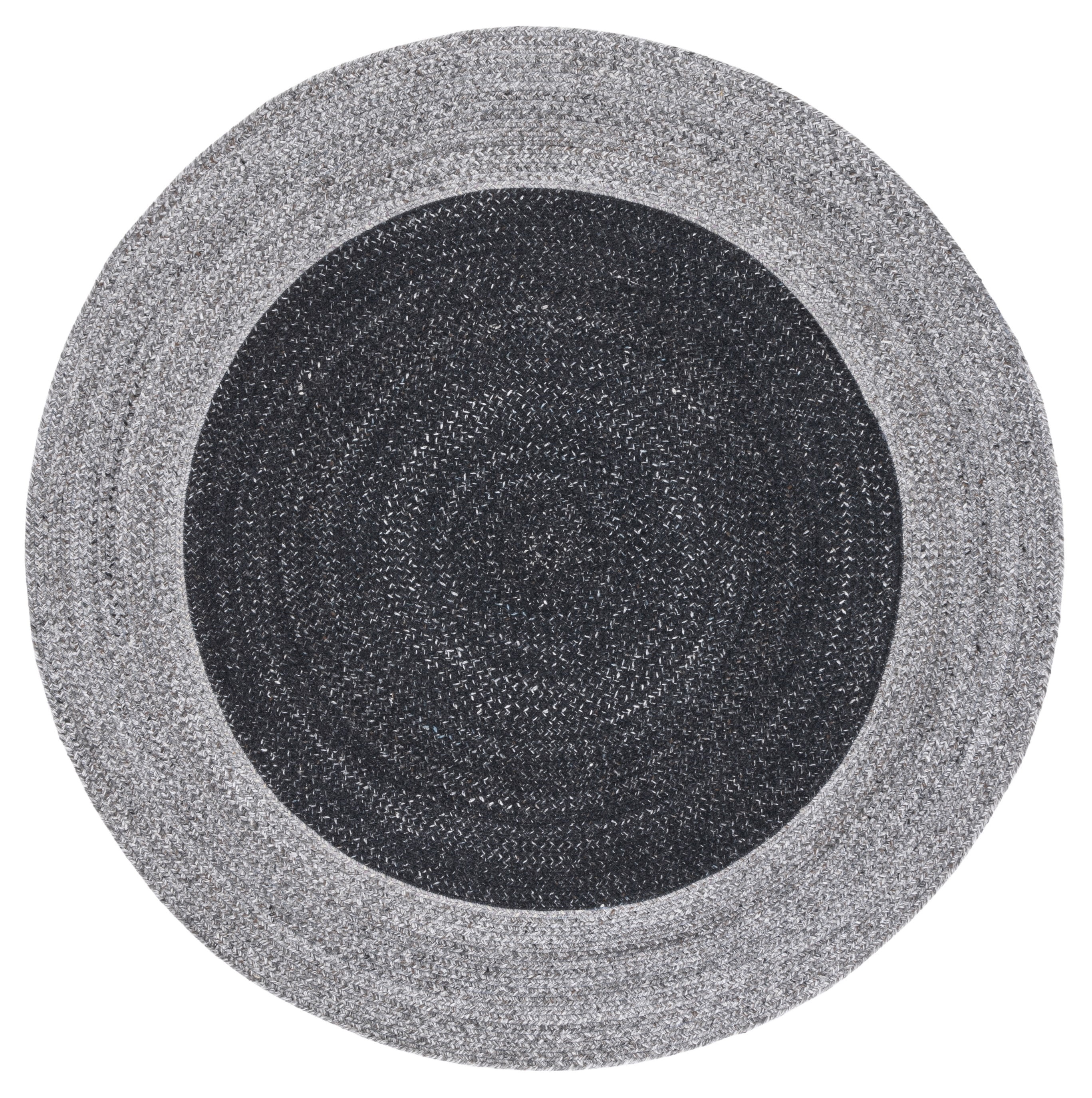 SAFAVIEH Braided Celinda Confetti Bordered Area Rug, Black/Dark Grey, 5 ...
