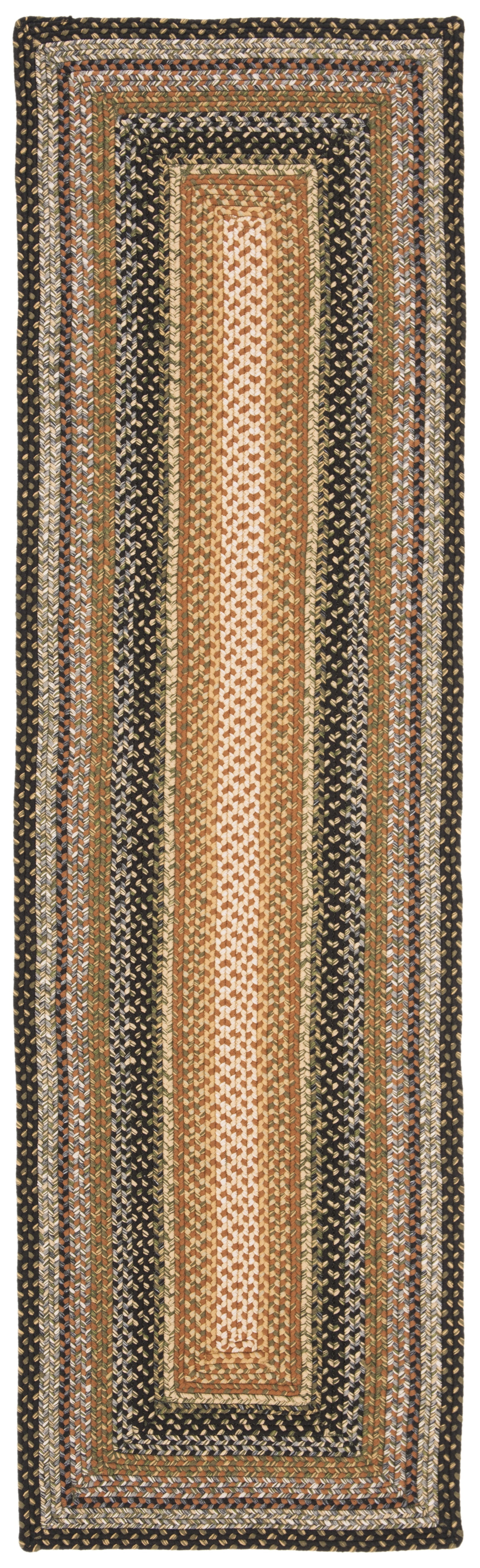 SAFAVIEH Braided Ellen Bordered Machine Washable Reversible Runner Rug ...