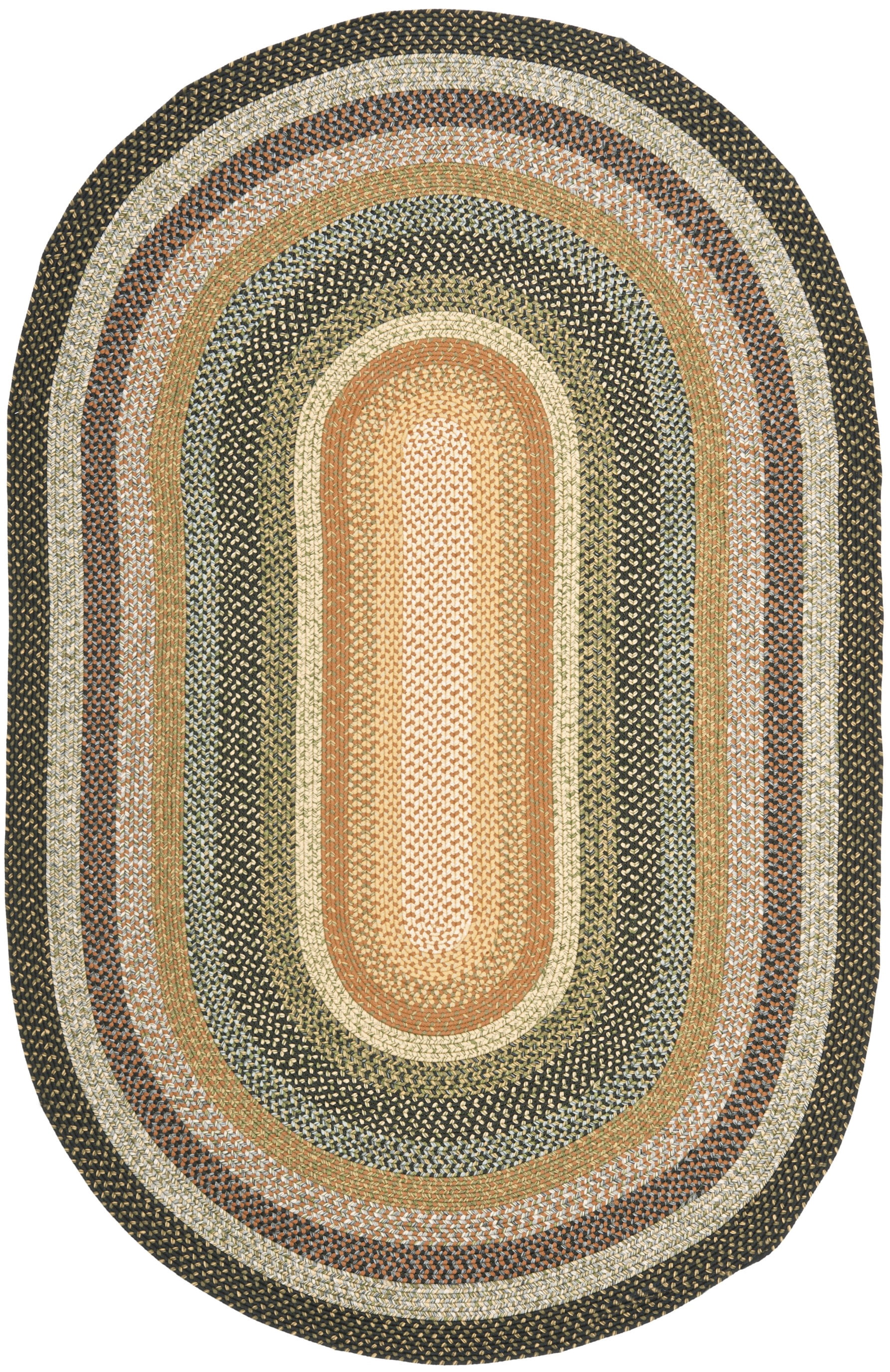 SAFAVIEH Braided Ellen Colored Bordered Area Rug, Blue/Multi, 7' x 10 ...
