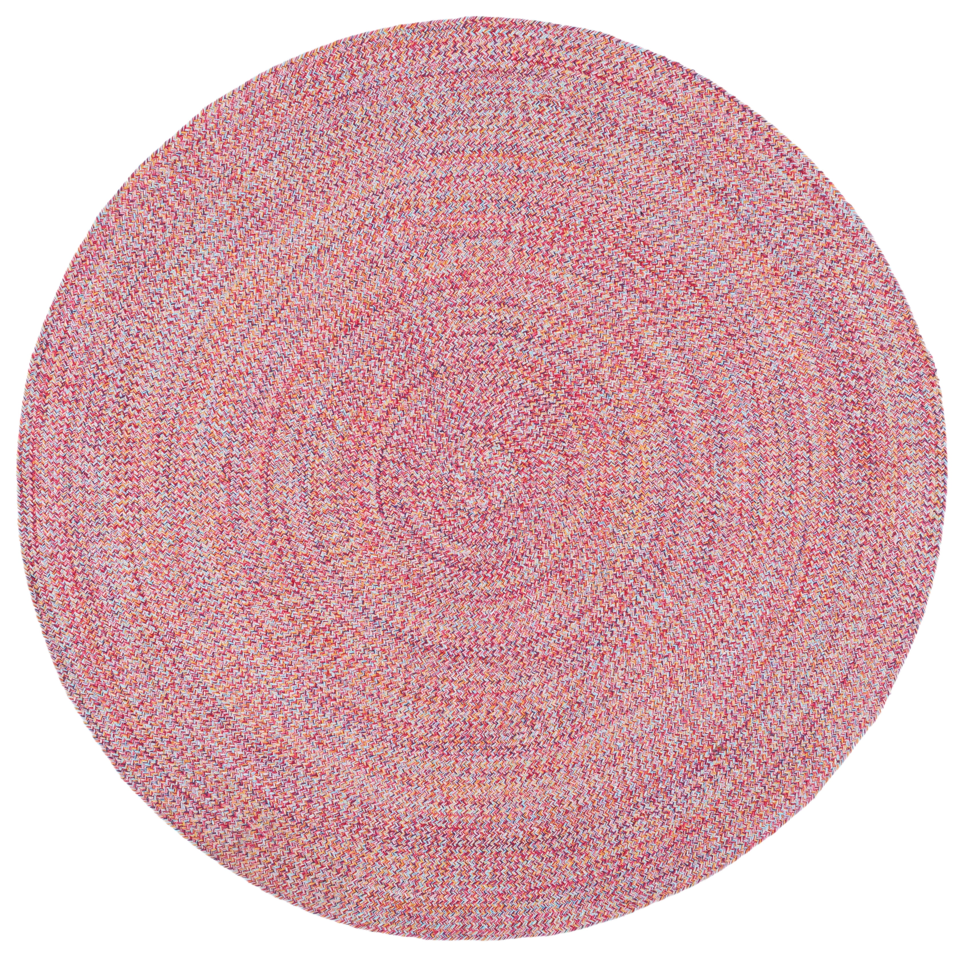 SAFAVIEH Braided Isidor Solid Cotton Reversible Area Rug, Pink/Yellow ...