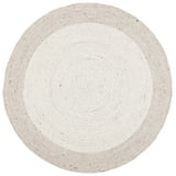 SAFAVIEH Braided Lars Solid Bordered Area Rug, Beige/Ivory, 5' x 5' Round - Walmart.com