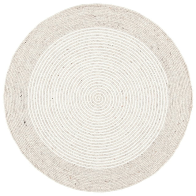 SAFAVIEH Braided Lars Solid Bordered Area Rug, Beige/Ivory, 5' x 7 ...