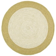 SAFAVIEH Cape Cod Victoria Braided Area Rug, 6' x 6' Round, Ivory/Denim ...