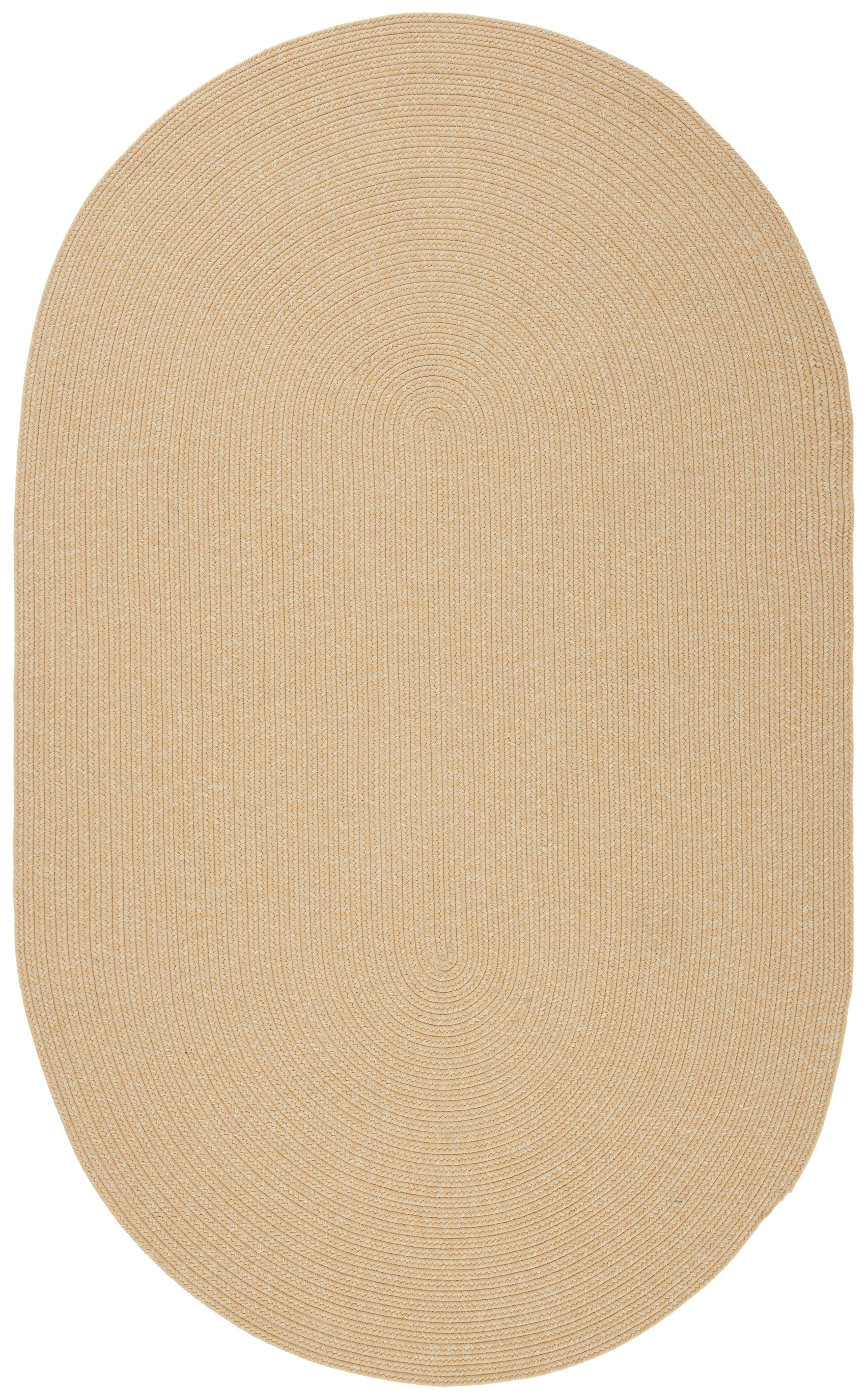 SAFAVIEH Braided Rishika Solid Area Rug, Beige/Tan, 6' x 9' Oval ...