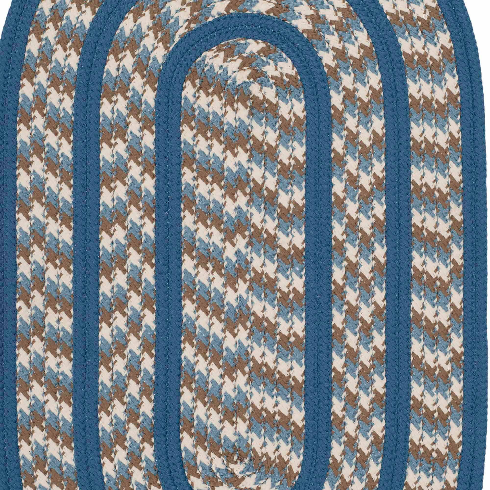 SAFAVIEH Braided Tanisha Bordered Reversible Runner Rug, Ivory/Blue, 2 ...