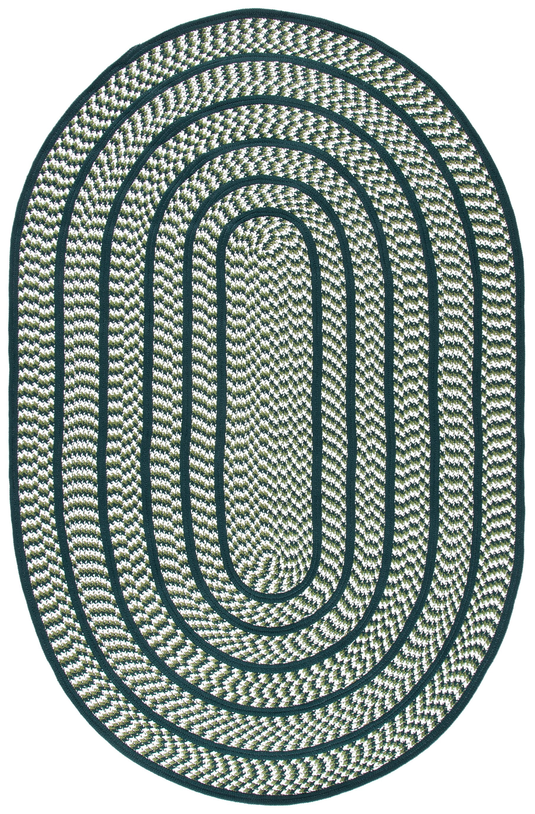SAFAVIEH Braided Tanisha Color Bordered Area Rug, Ivory/Dark Green, 6 ...