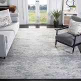 SAFAVIEH Glamour Tiana Damask Area Rug, Grey/Ivory, 8' x 11' - Walmart.com