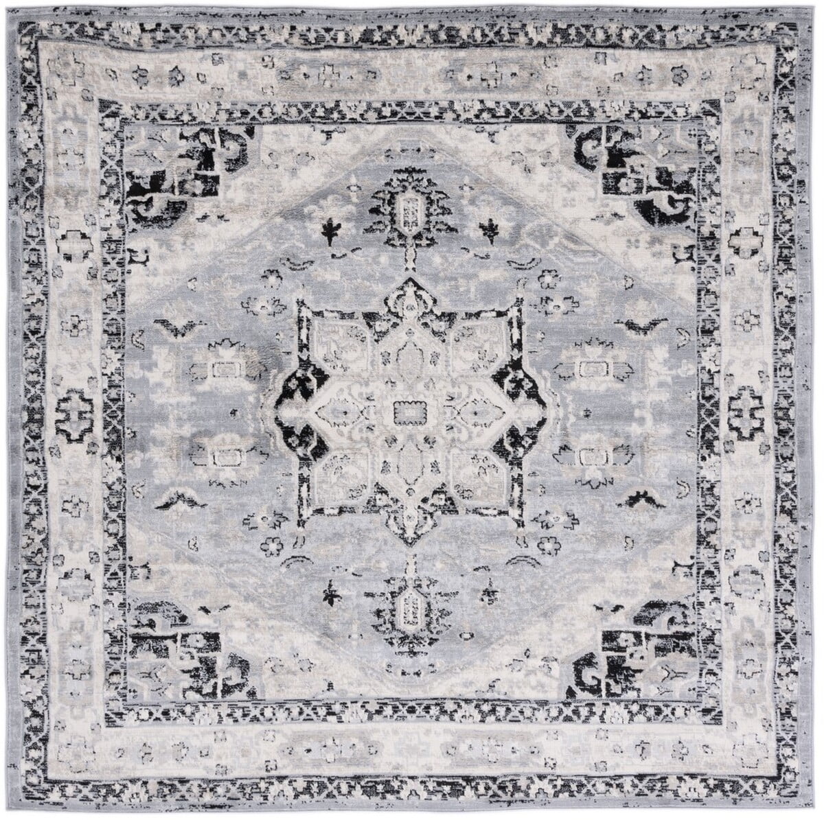 SAFAVIEH Brentwood Cedric Traditional Area Rug, 6'7" x 6'7" Square ...
