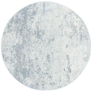 SAFAVIEH Hollywood Dalton Abstract Area Rug, Grey/Ivory, 6'7" x 6'7 ...