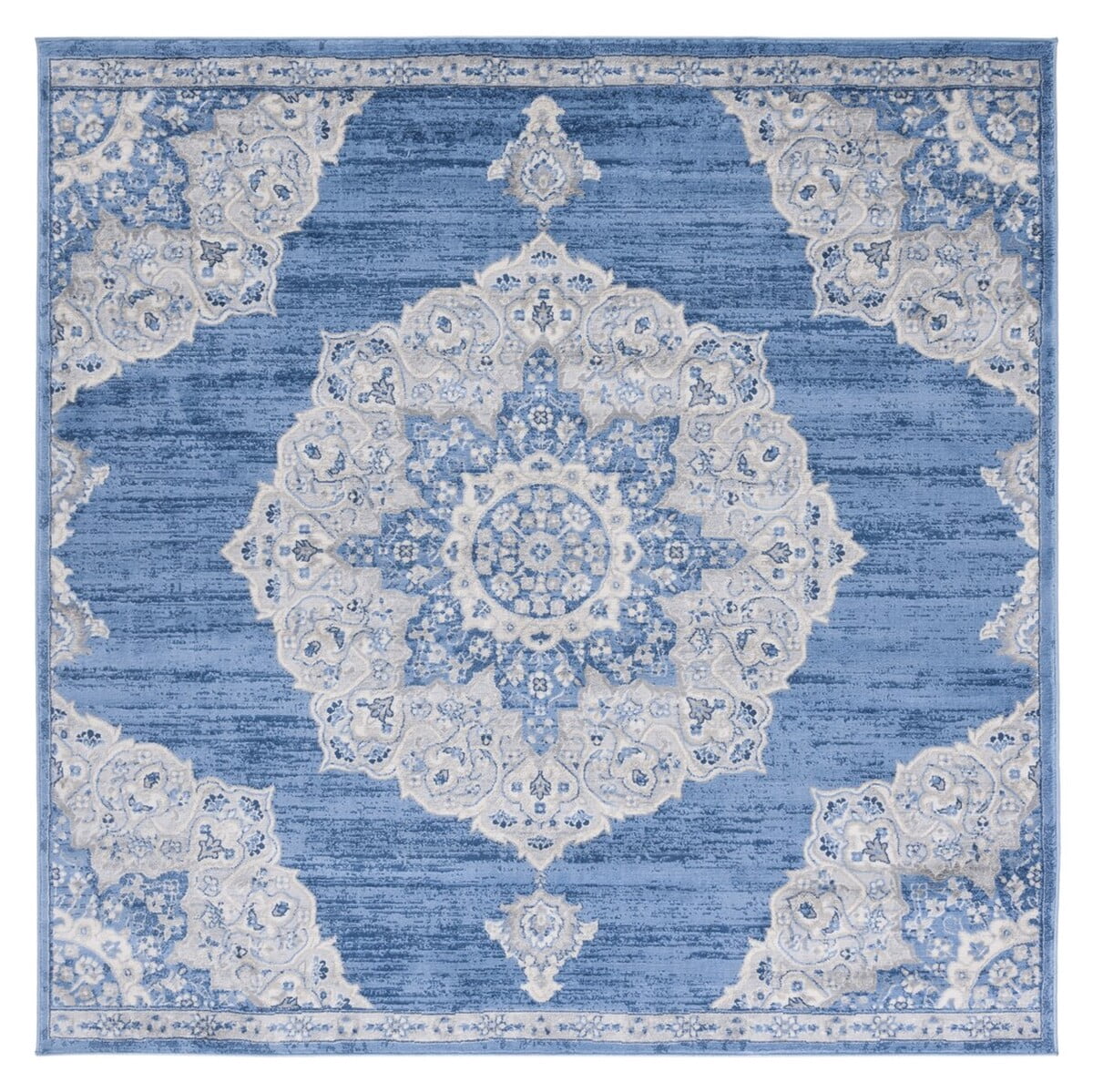 SAFAVIEH Brentwood Dimitri Floral Bordered Area Rug, 6'7" x 6'7" Square ...