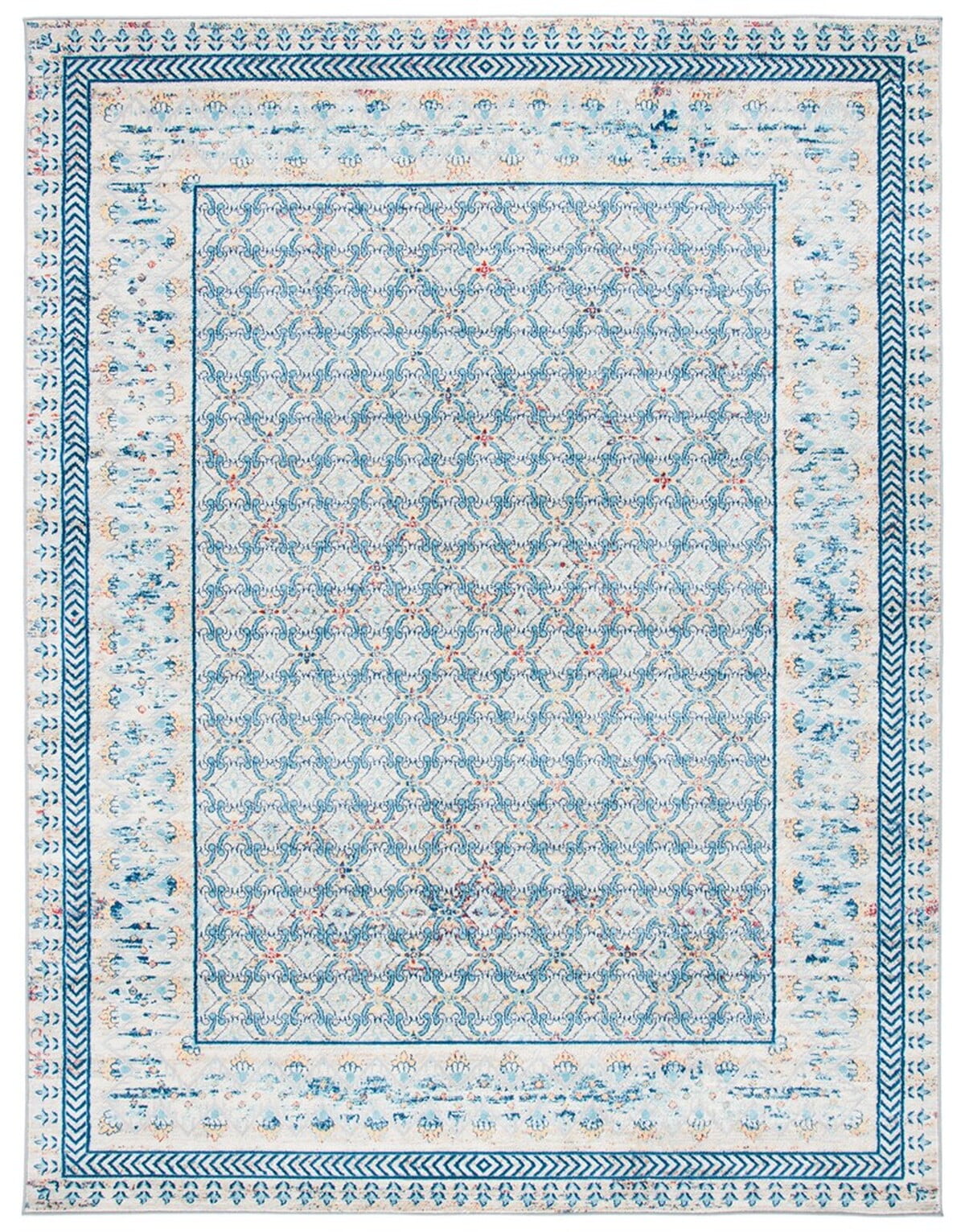 SAFAVIEH Brentwood Dolkar Abstract Geometric Area Rug, 10' x 13', Blue ...