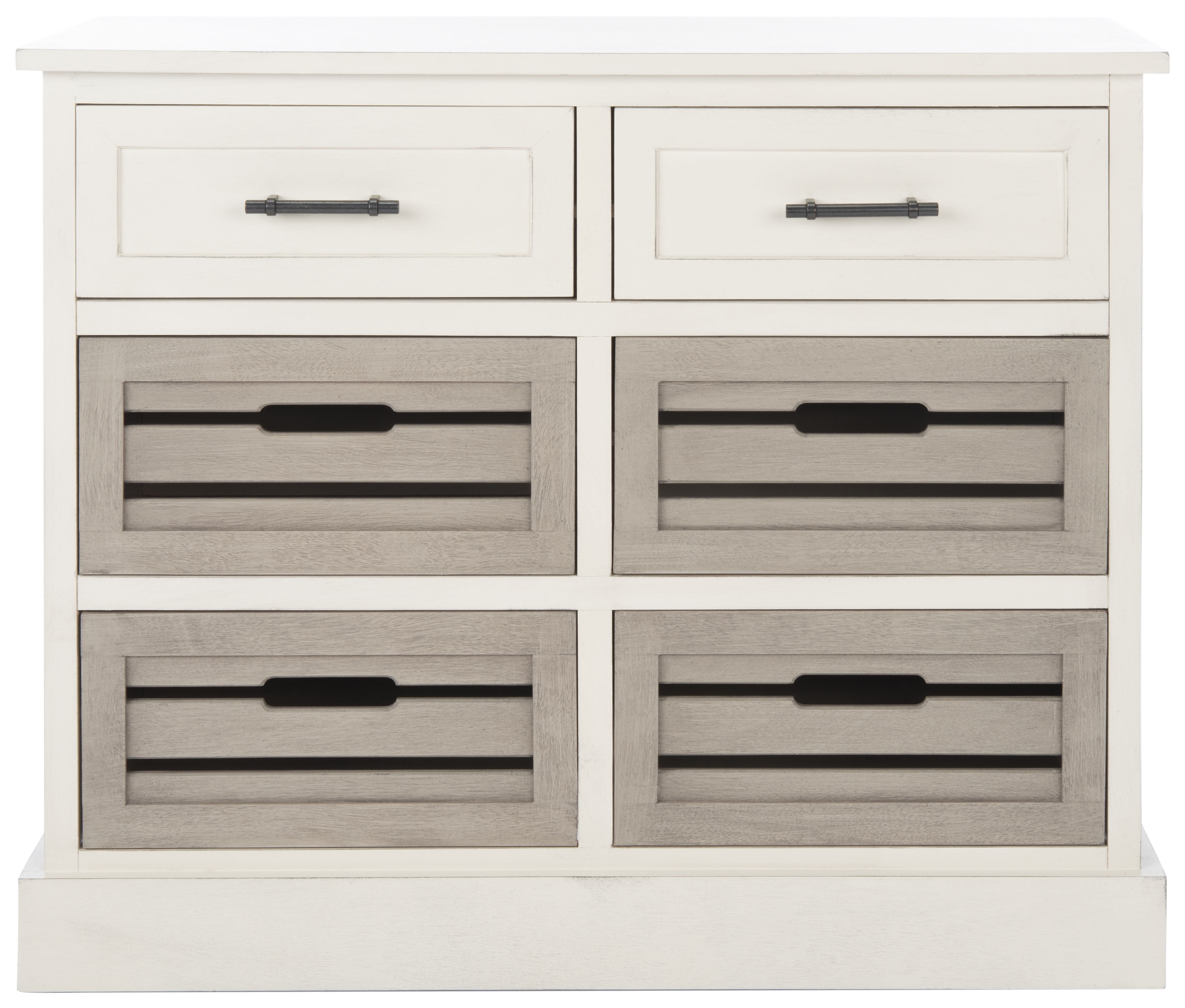 SAFAVIEH Briar Removable 6 Drawer Storage Chest, Distressed White Frame ...