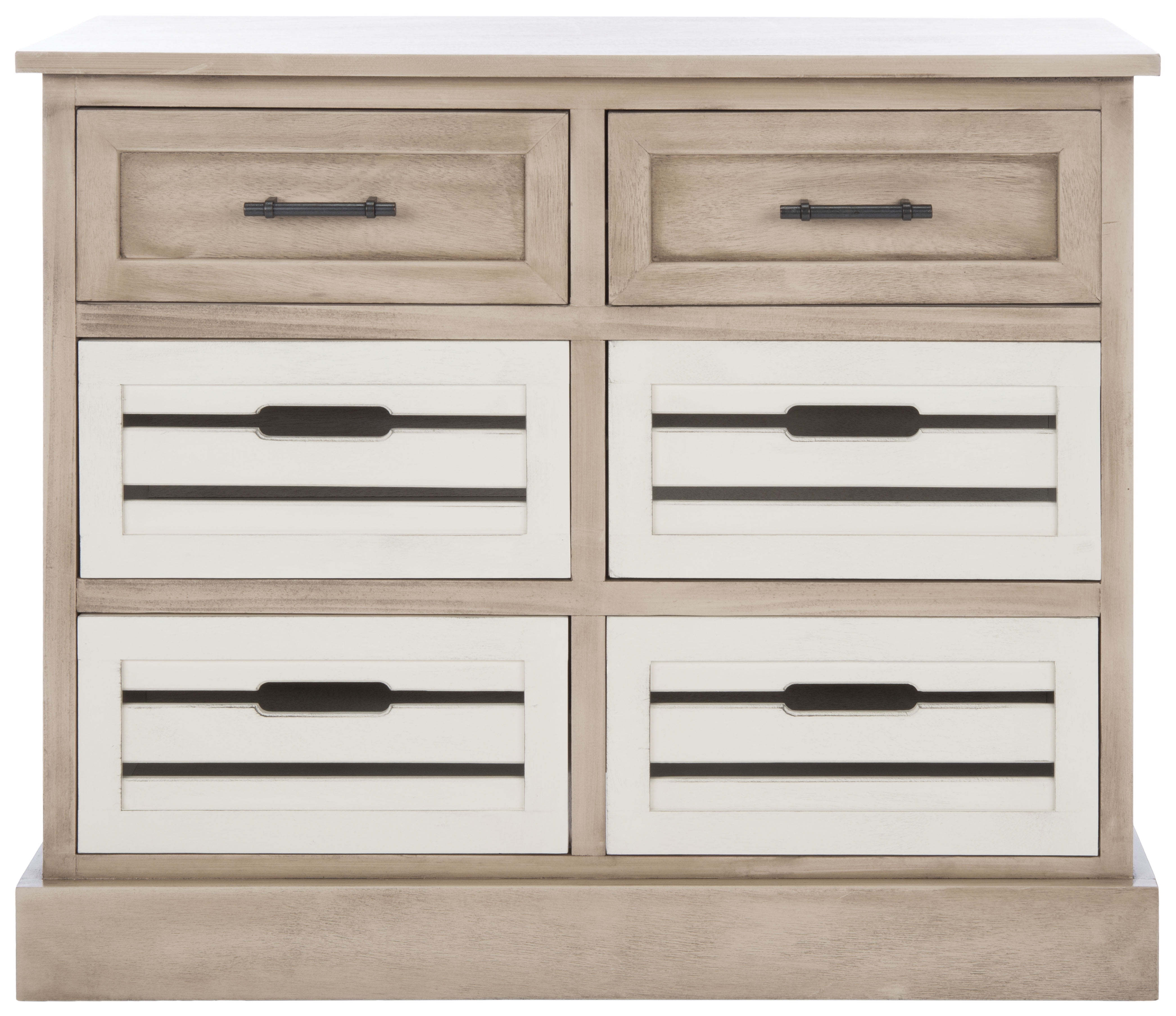 SAFAVIEH Briar Removable 6 Drawer Storage Chest, Sand Frame/Distressed ...
