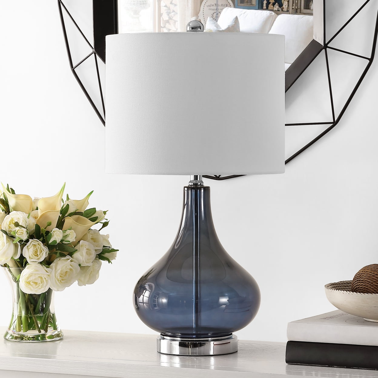 SAFAVIEH Brooks 24" Table Lamp | Blue | - Walmart.com