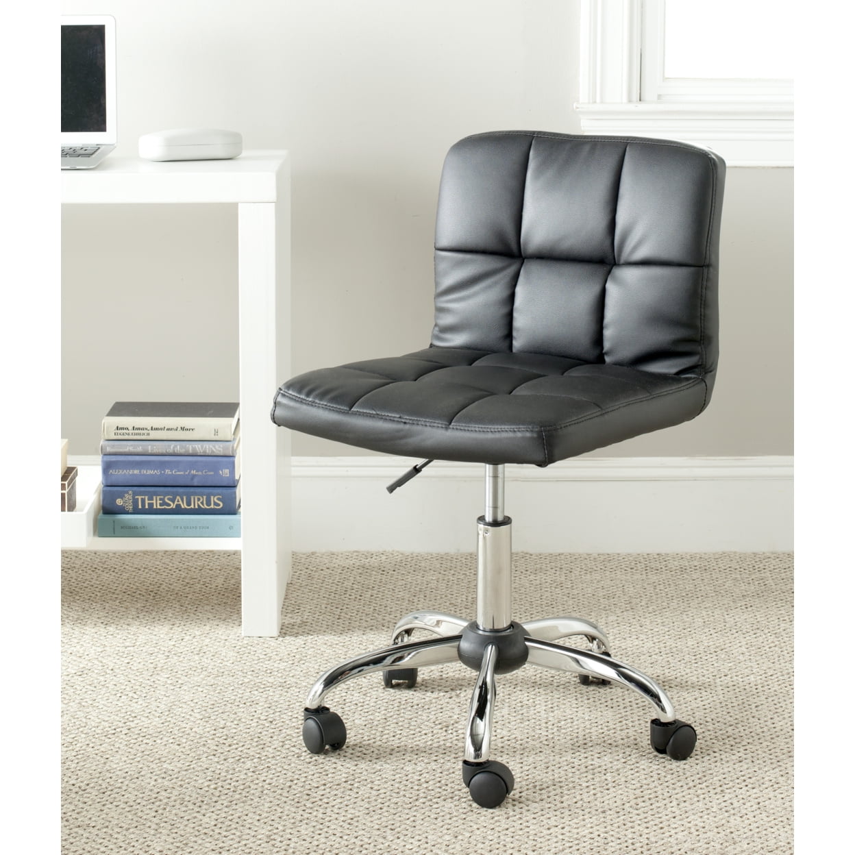 SAFAVIEH Brunner Desk Chair Black - Walmart Business Supplies