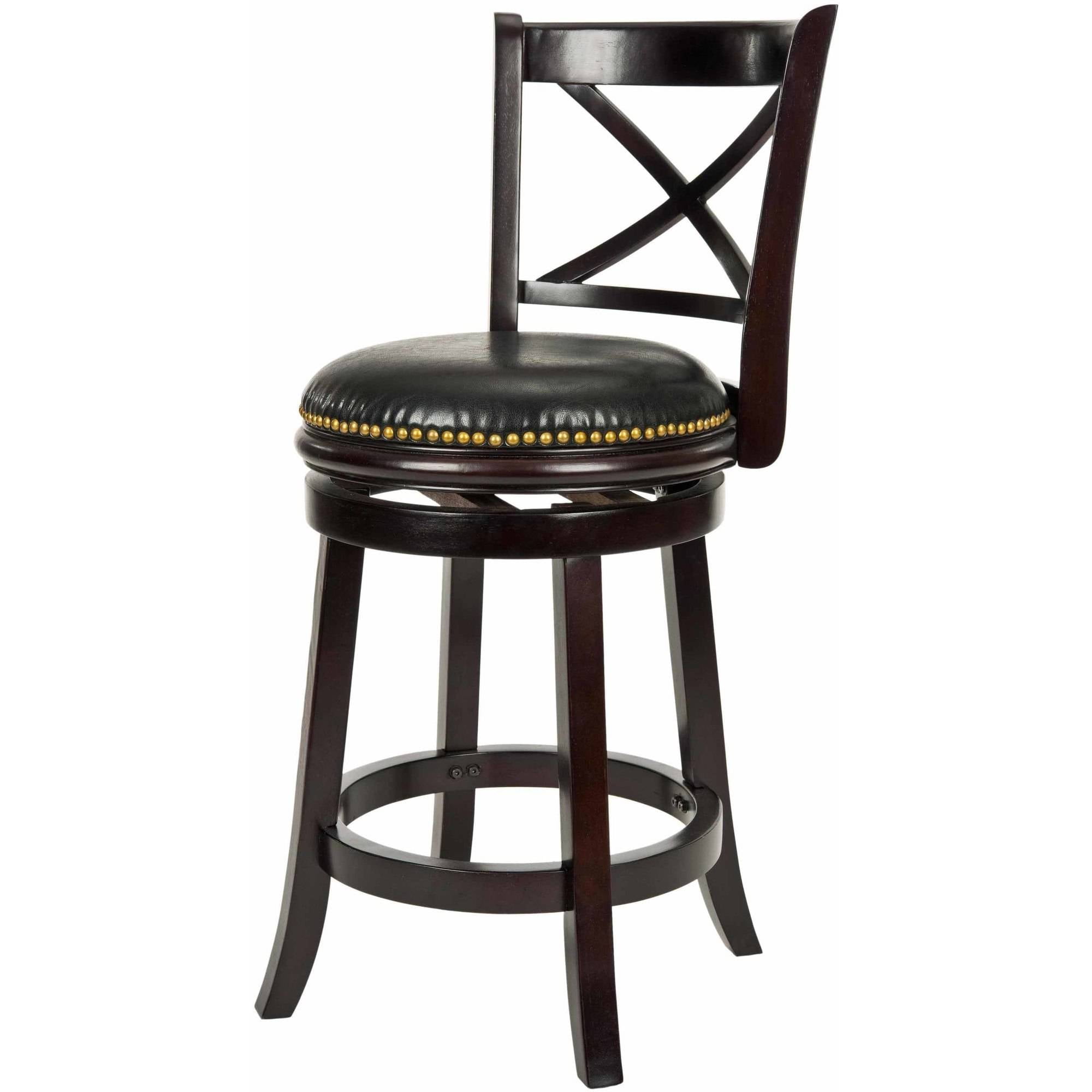 Free Shipping! Safavieh Butler 24 H Counter Stool Oak Frame Black ...